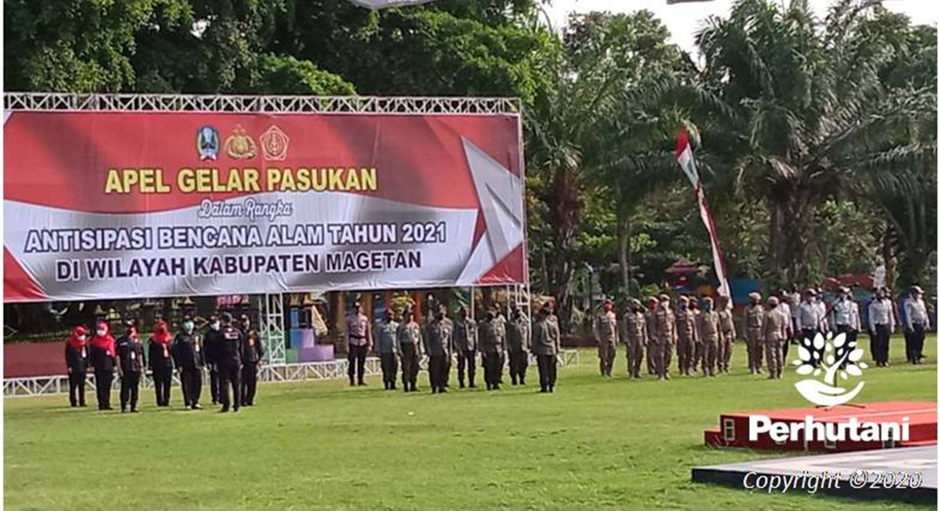 Perhutani Perhutani Lawu Ds Ikuti Apel Gelar Pasukan Antisipasi Bencana Alam Di Magetan