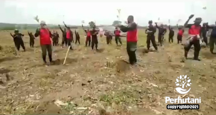 Perhutani Perhutani Mojokerto Ajak Komunitas Trail Tanam Pohon