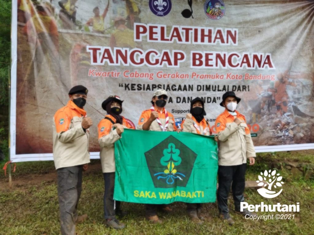 Perhutani Saka Wanabakti Binaan Perhutani Bandung Utara Ikuti Diklat Peduli Bencana