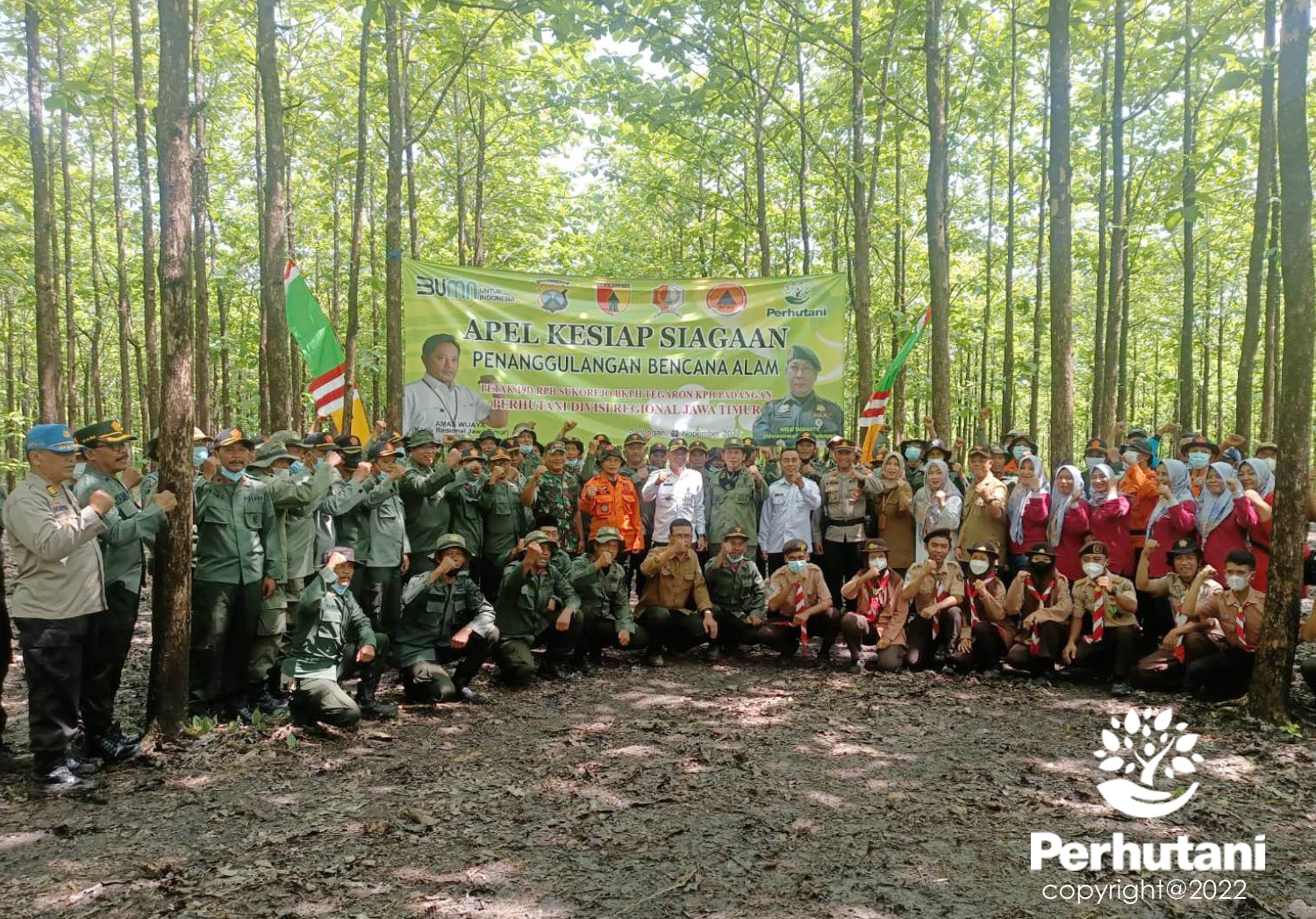 Perhutani Perhutani KPH Padangan Gelar Apel Siaga Bersama Stakeholders - Perhutani