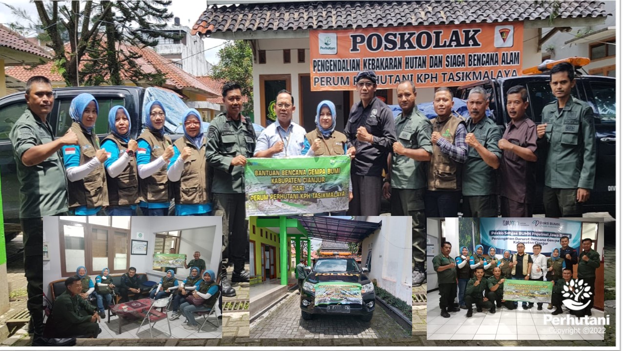 Perhutani Bantu Korban Gempa Cianjur, Perum Perhutani KPH Tasikmalaya Salurkan Bantuan