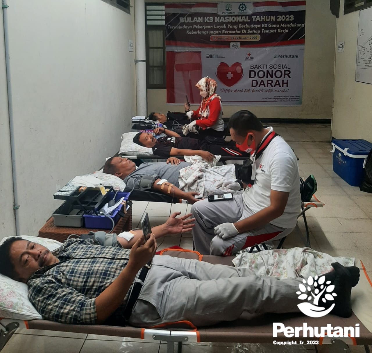 Perhutani Momentum Bulan K3 Nasional, Perhutani dan IIK Perhutani Cabang Bondowoso Gelar Donor ...