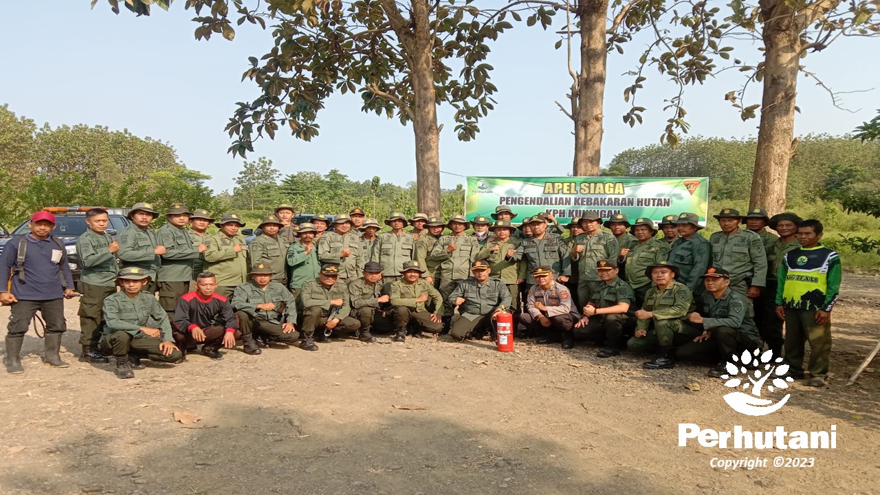 Perhutani Perhutani Gelar Apel Siaga Pengendalian Kebakaran Hutan Dan Lahan Di Kuningan