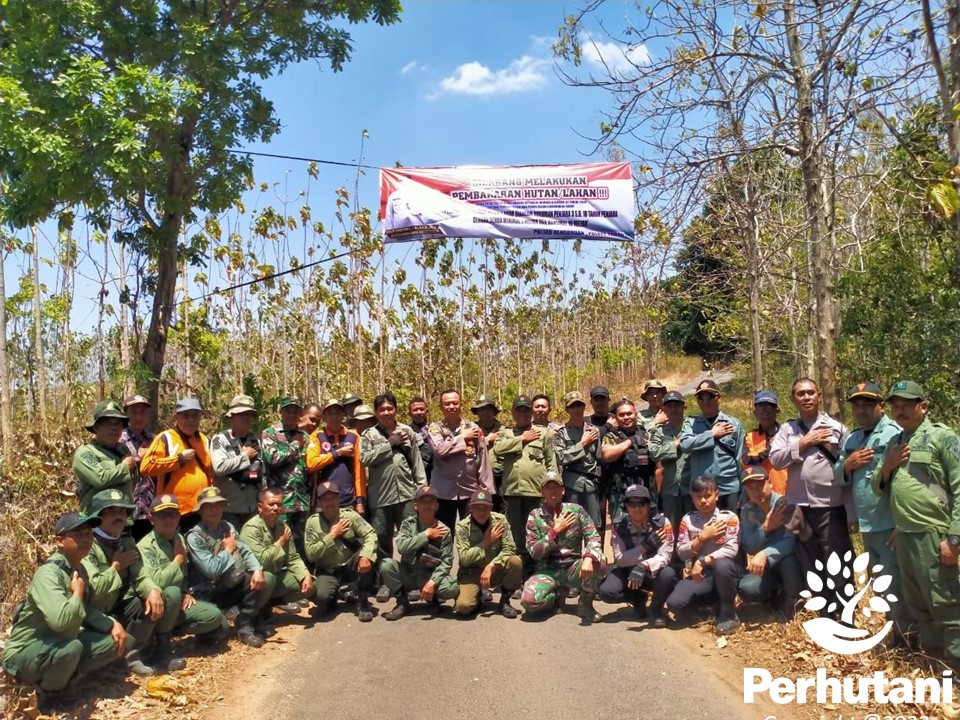 Perhutani Perhutani Jatirogo Bersinergi dengan TNI/Polri Upayakan Pencegahan Karhutla