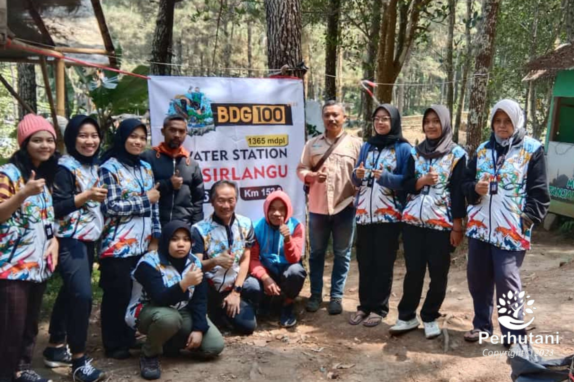 Perhutani Wisata Perhutani Menjadi Lintasan Acara Water Station BDG 100 Ultra Trial Run 2023