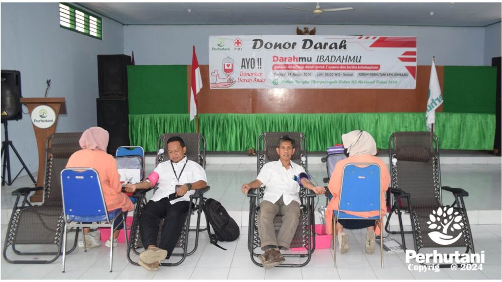 Perhutani Peringati Bulan K3 Nasional, Perhutani Jombang Wujudkan Aksi Donor Darah