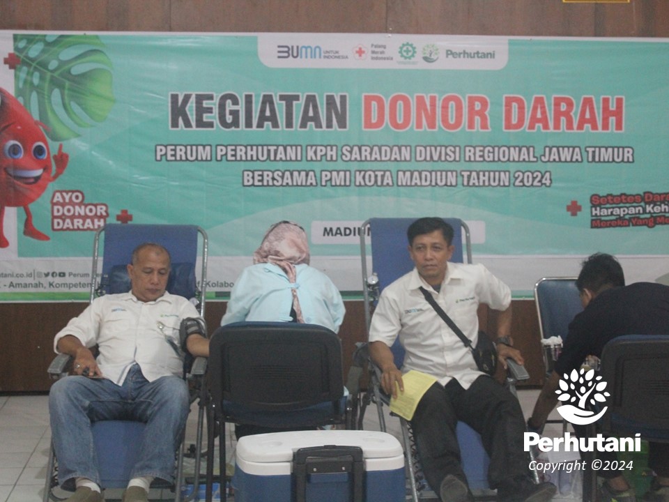 Perhutani Perhutani Gandeng PMI Kota Madiun Gelar Bakti Sosial Donor Darah