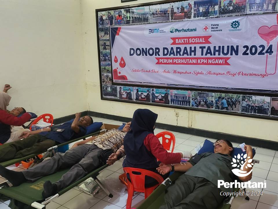 Perhutani Perhutani KPH Ngawi Gelar Donor Darah Bersama PMI