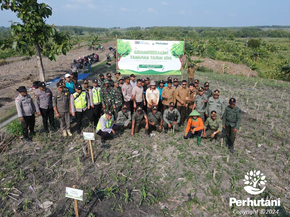 Perhutani Perum Perhutani KPH Padangan Gelar Groundbreaking Tanaman Tahun 2024 Dukung Program ...