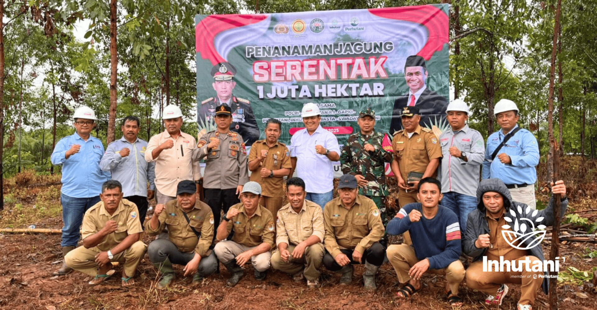 Perhutani Inhutani I Berpartisipasi dalam Penanaman Jagung Serentak di Pulau Laut