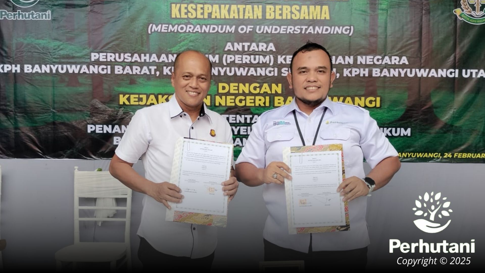 Perhutani MoU Perhutani KPH Banyuwangi Barat dengan Kejaksaan Negeri Banyuwangi
