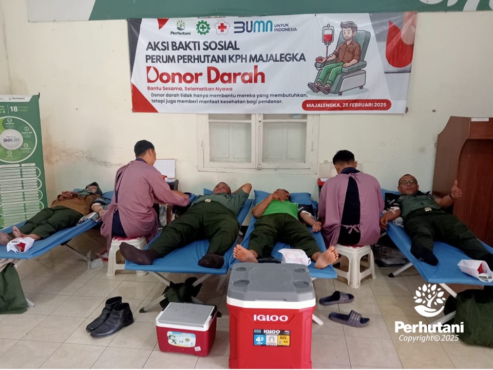 Perhutani Peringati Hari Bakti Rimbawan, Perhutani bersama PMI Gelar Donor Darah Di Majalengka