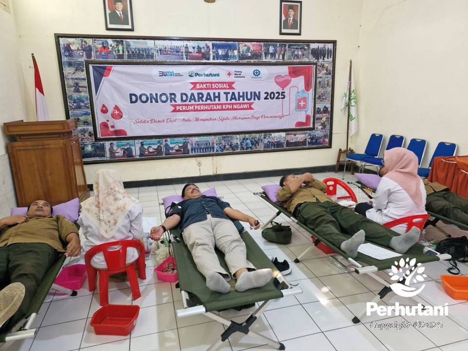Perhutani Peringati Hari Jadi ke-64, Perhutani KPH Ngawi Gelar Donor Darah untuk Masyarakat